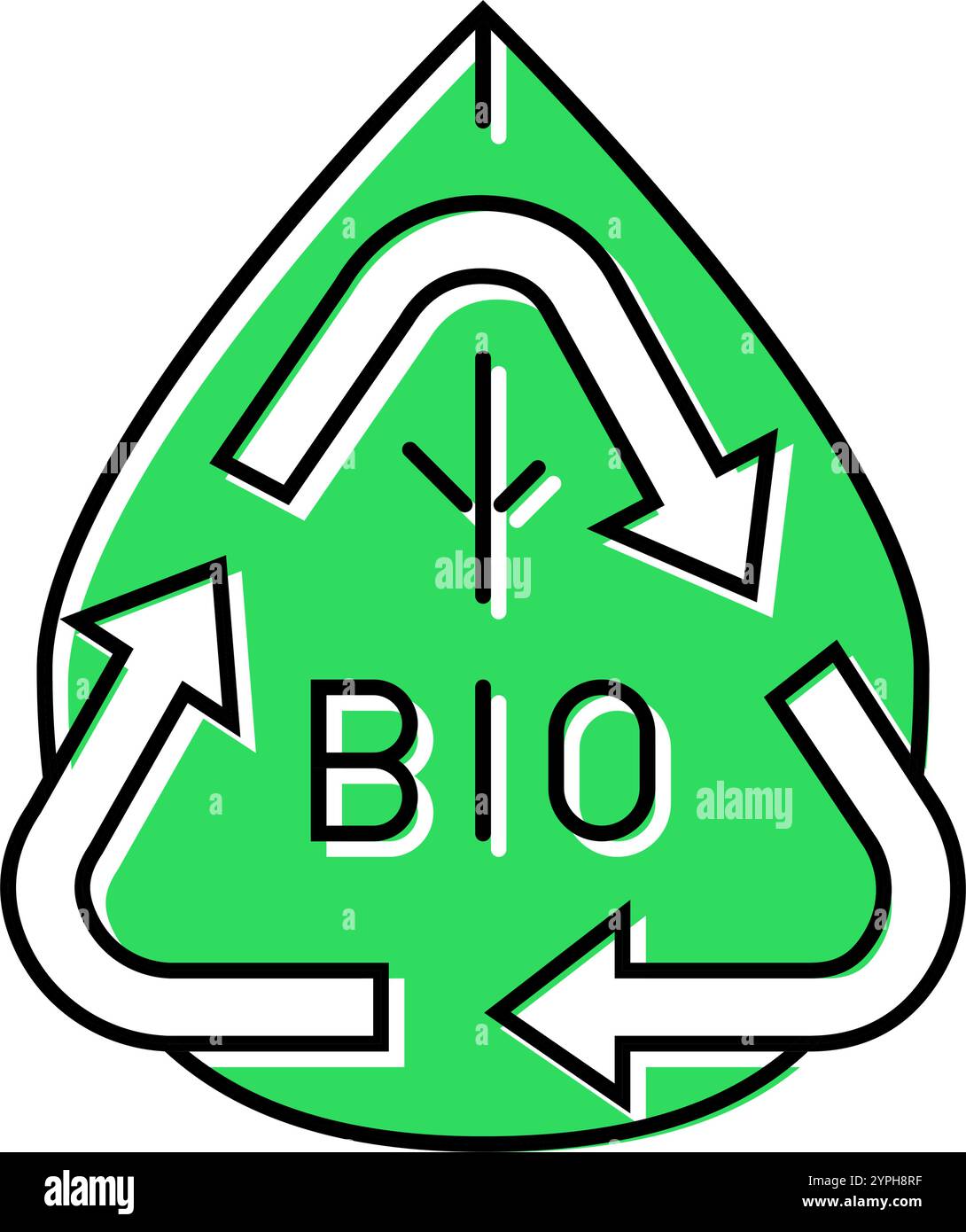 biodegradable waste sorting color icon vector illustration Stock Vector ...