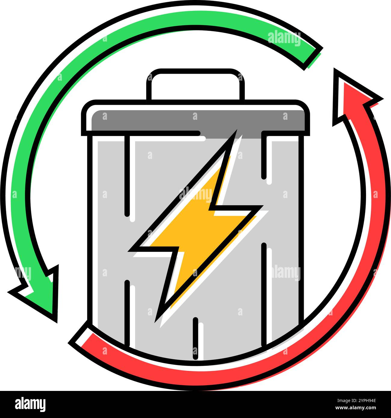 waste to energy sorting color icon vector illustration Stock Vector ...