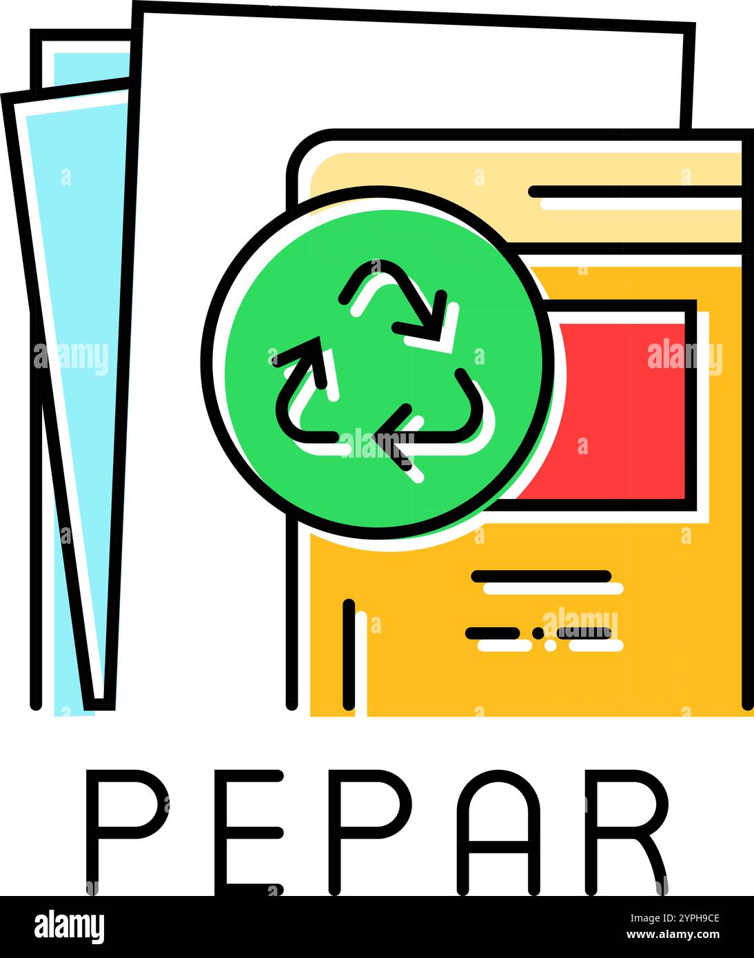 glass recycling waste sorting color icon vector illustration Stock ...