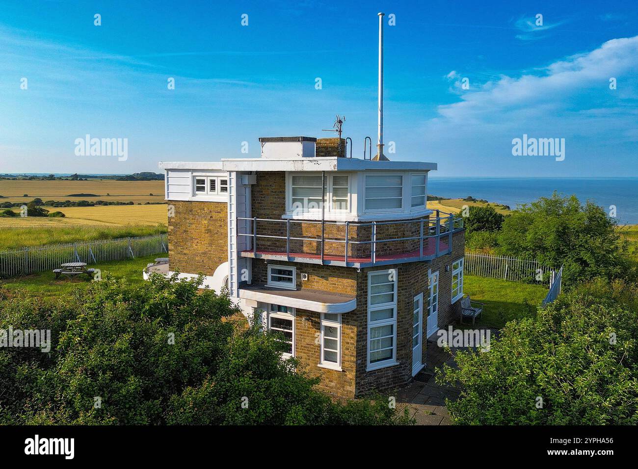 The Old Dover Coastguard Station on the White Cliffs of Dover in Kent ...