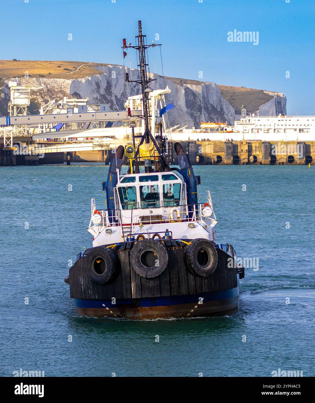 Tug in the Port of Dover in Kent Stock Photo - Alamy