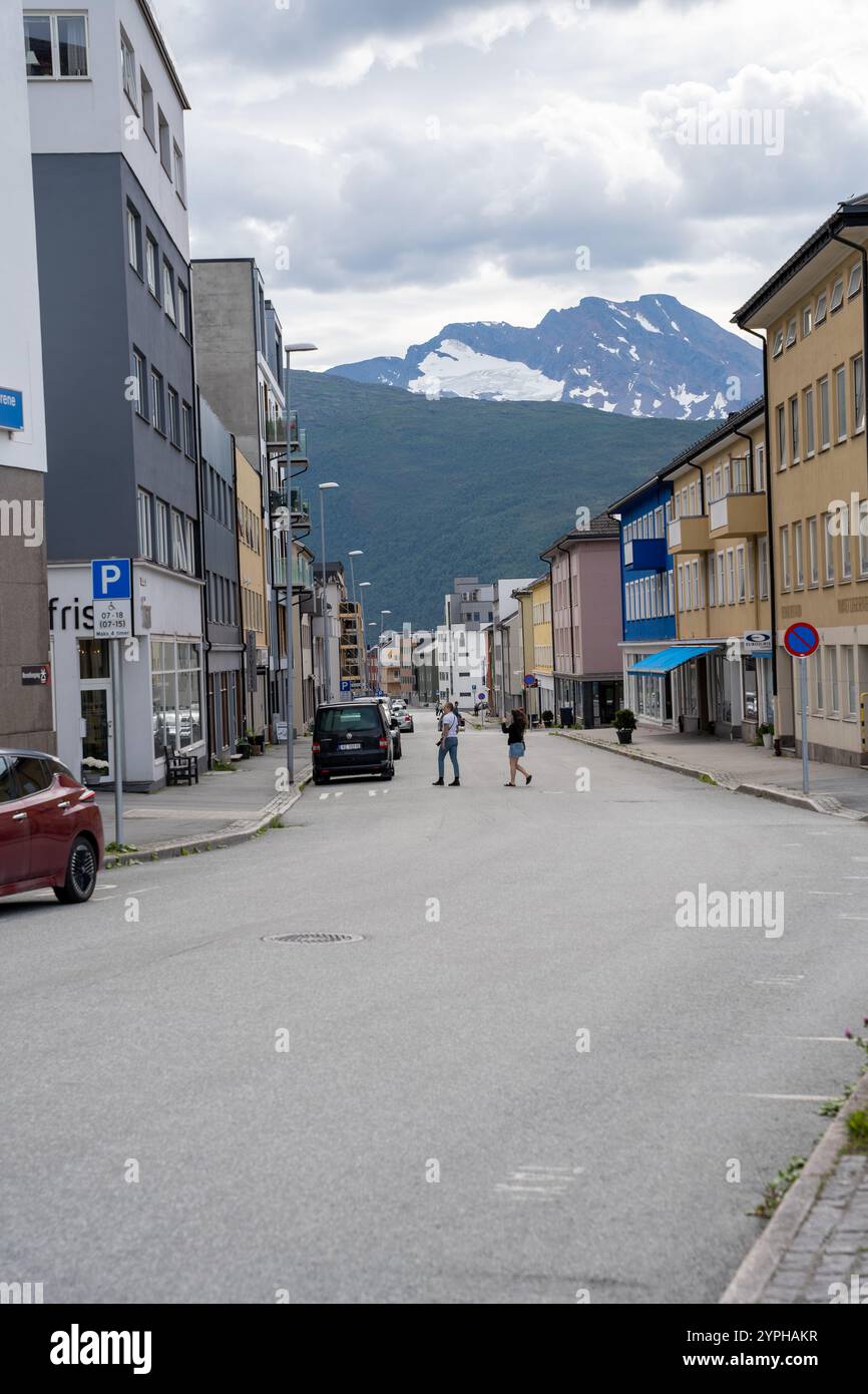 Narvik, Norway - 07.05.2024: Cityscape of streets in Narvik, Norway ...