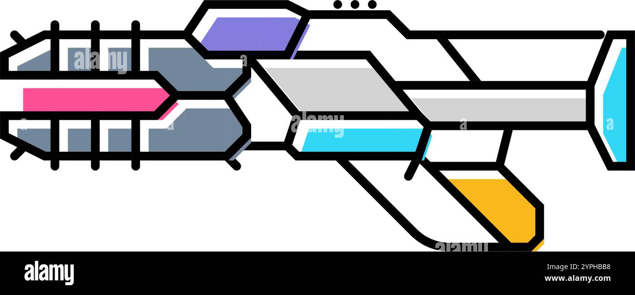 hacker mask cyberpunk color icon vector illustration Stock Vector Image ...