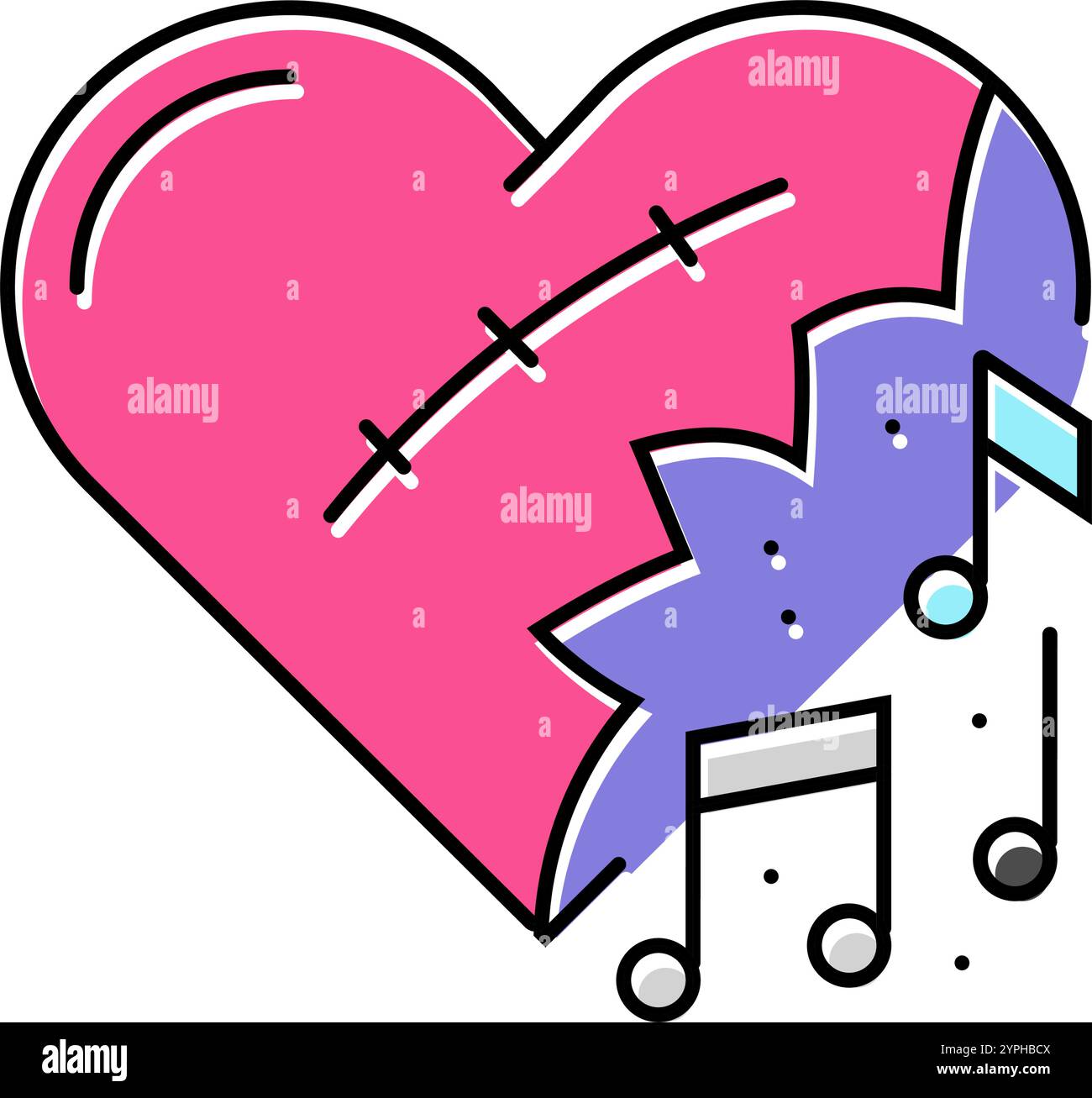 emo music color icon vector illustration Stock Vector Image & Art - Alamy