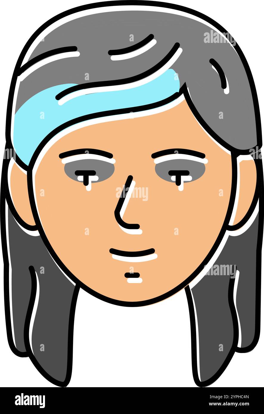 male avatar emo color icon vector illustration Stock Vector Image & Art ...