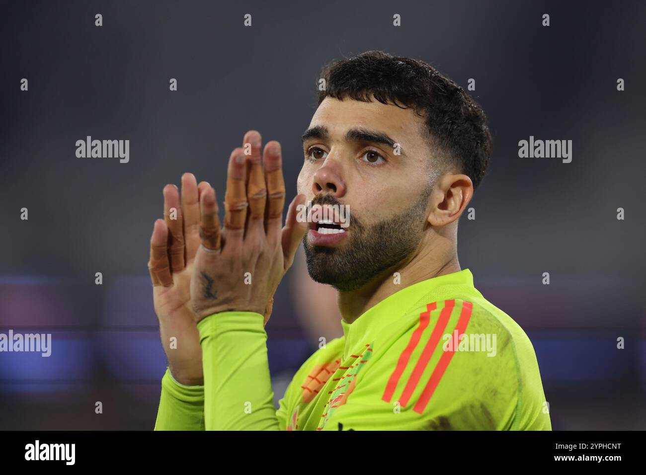 Arsenal goalkeeper David Raya after the Premier League match at the ...
