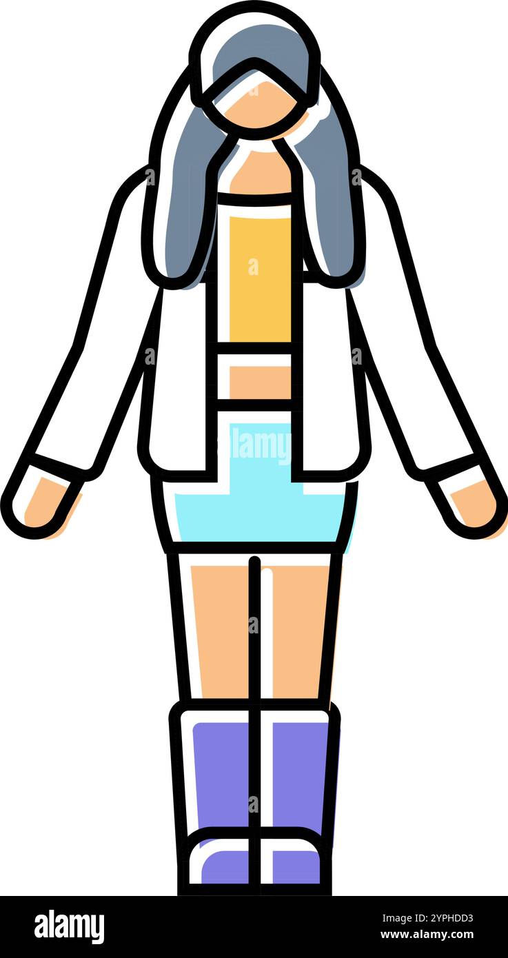 gyaru fashion color icon vector illustration Stock Vector Image & Art ...