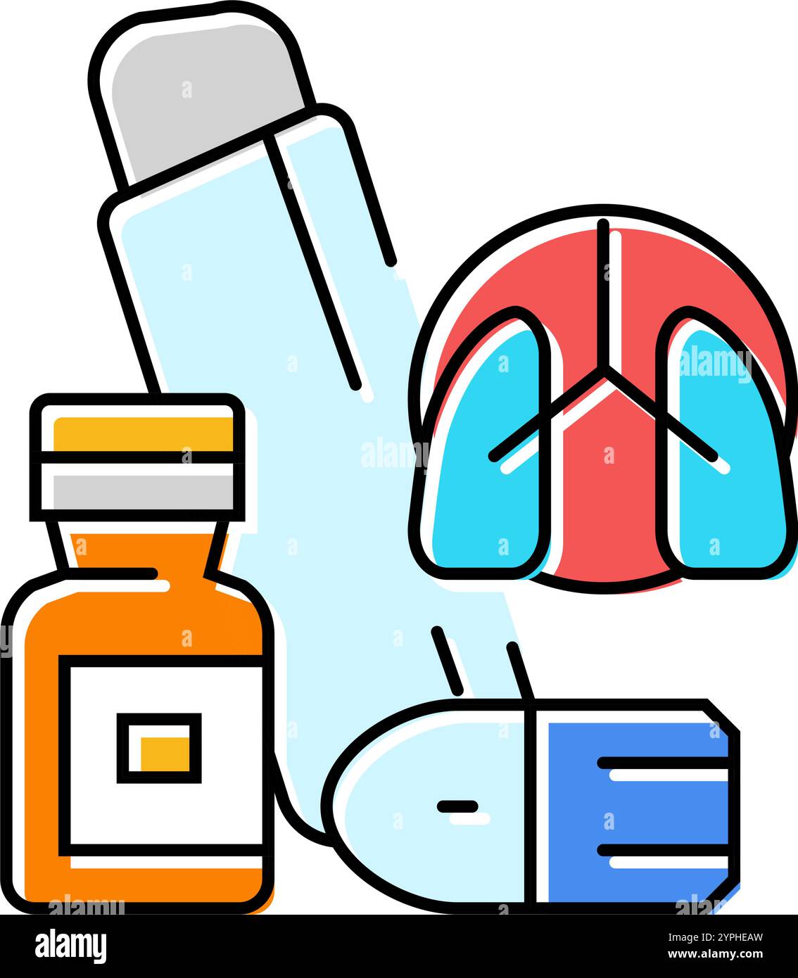 bronchodilators medicines pharmacy color icon vector illustration Stock Vector Image & Art - Alamy