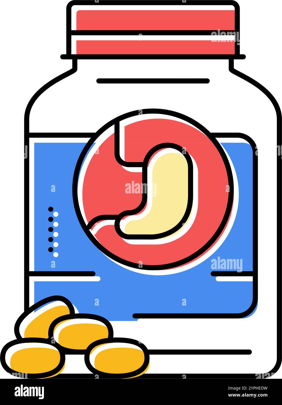 antacids medicines pharmacy color icon vector illustration Stock Vector ...