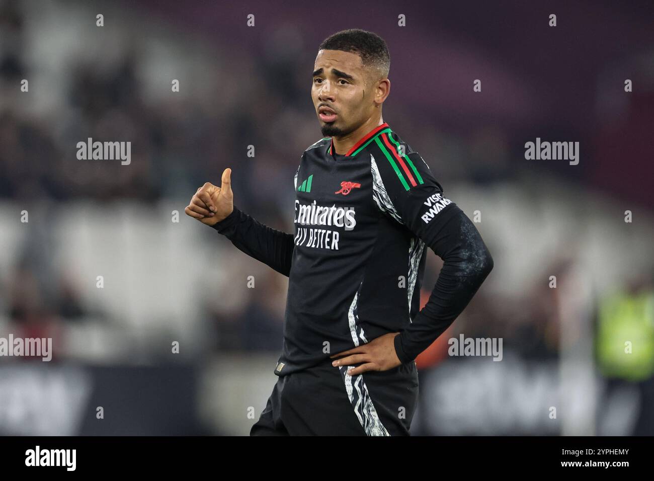 Gabriel Jesus of Arsenal give the thumbs up during the Premier League ...