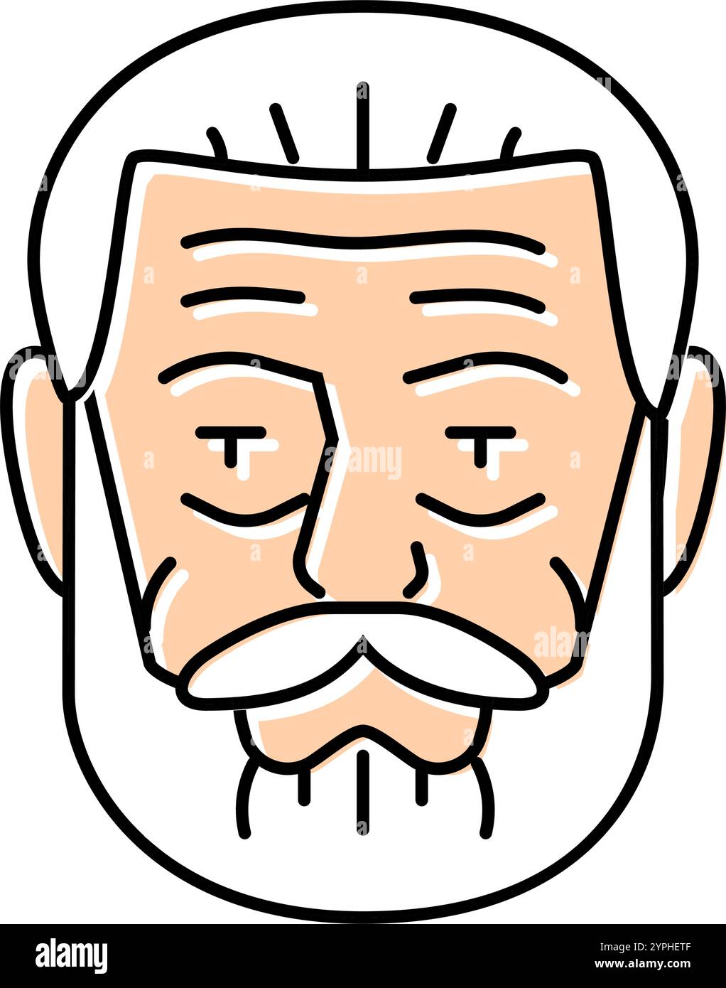 old man avatar color icon vector illustration Stock Vector Image & Art ...