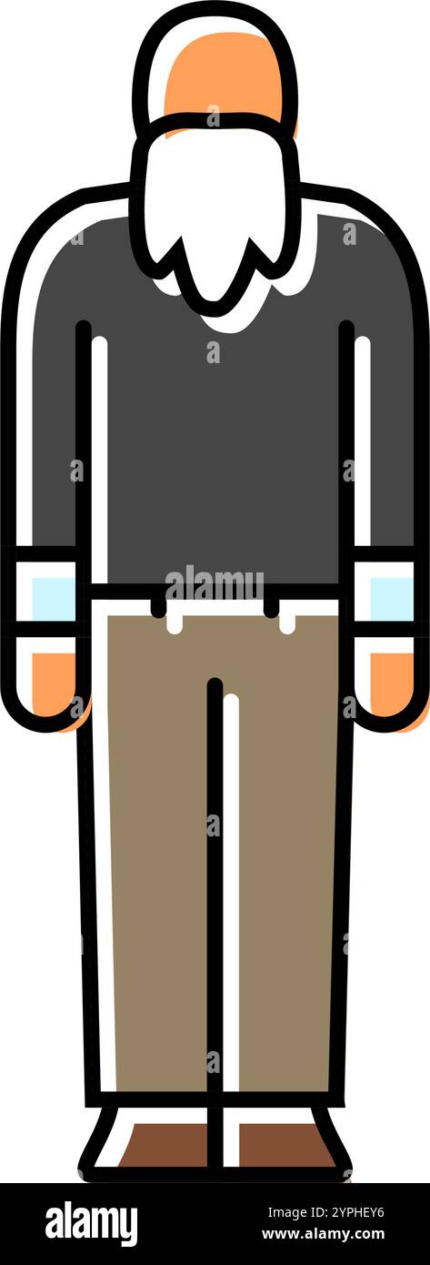 adult old man color icon vector illustration Stock Vector Image & Art ...