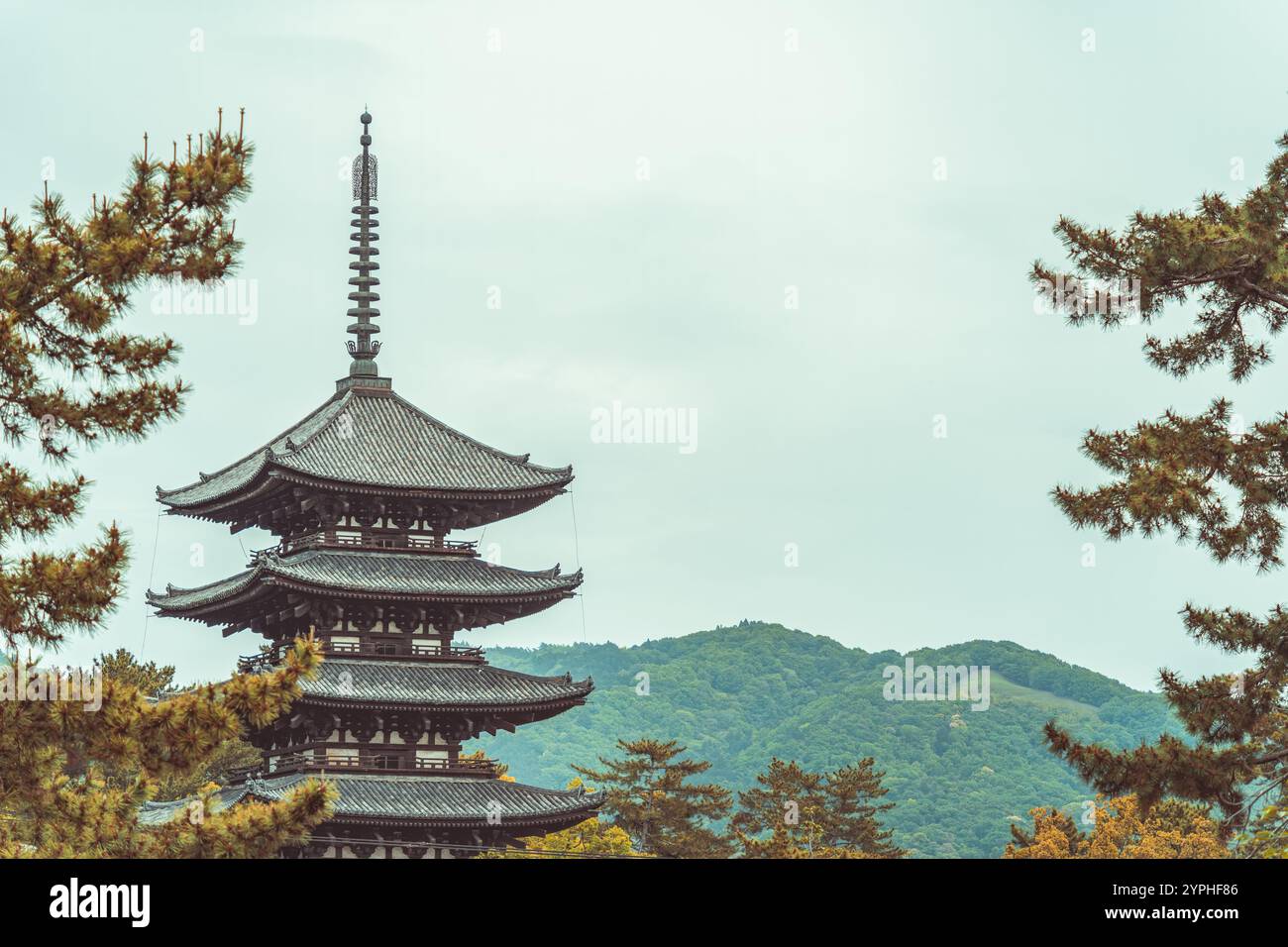The Five Story Pagoda at the Kofukuji Buddhist temple complex in Nara ...