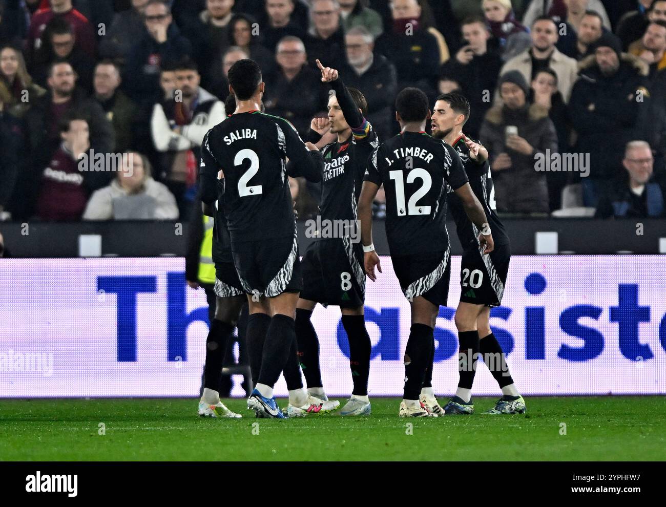 London, UK. 30th Nov, 2024. GOAL. during the West Ham vs Arsenal ...