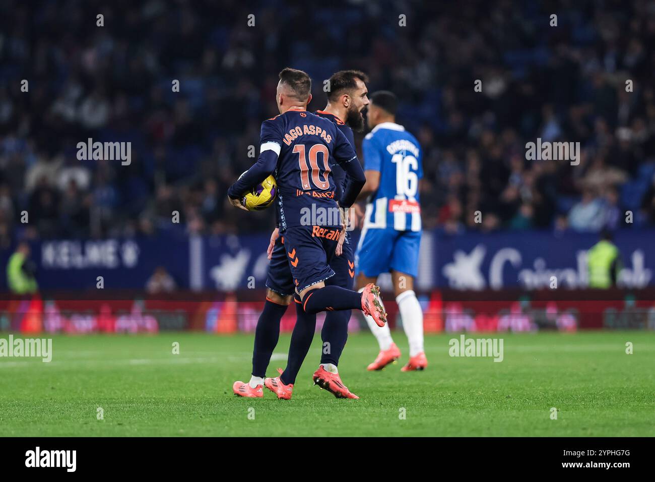 Iago Aspas of RC Celta celebrates a goal during the Spanish league, La ...