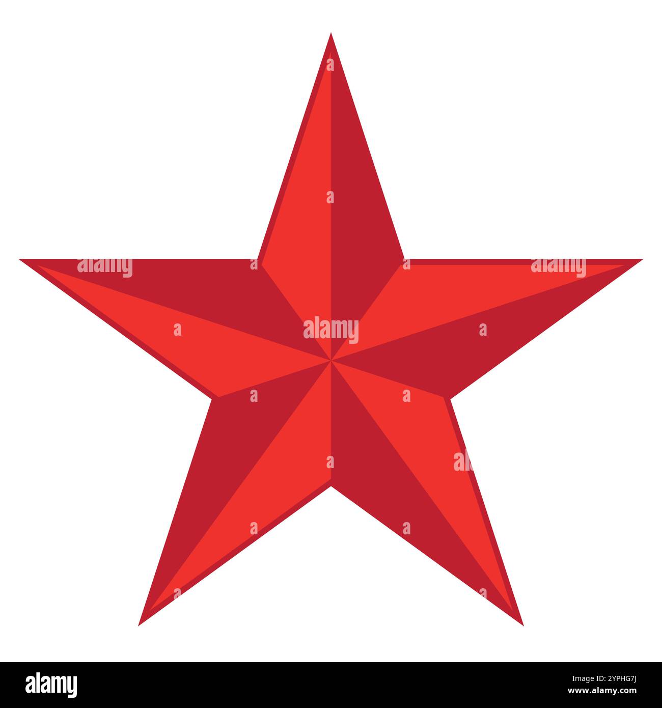 red star shape symbol, vector illustration of five pointed star Stock ...