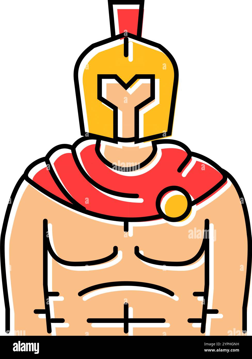 Gladiator ancient soldier line Cut Out Stock Images & Pictures - Alamy