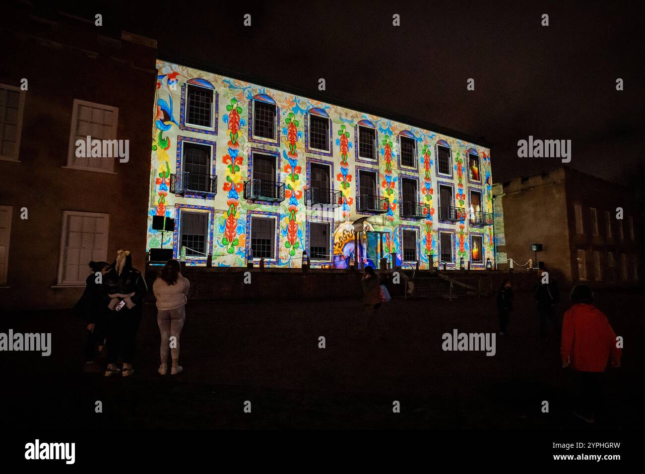 Torquay, UK. 30th Nov, 2024. People visit Torquay's Bay of Lights as ...