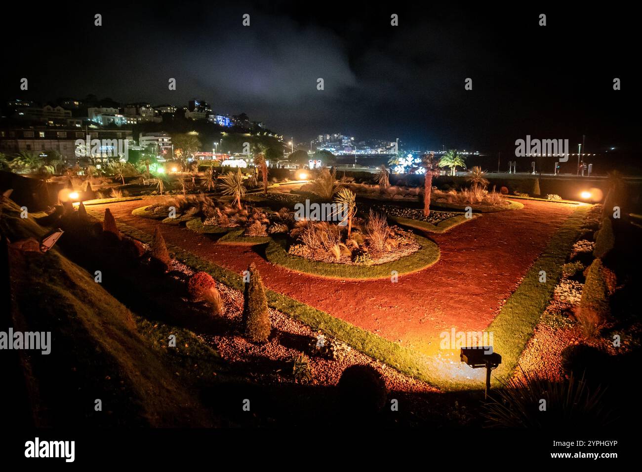Torquay, UK. 30th Nov, 2024. People visit Torquay's Bay of Lights as ...