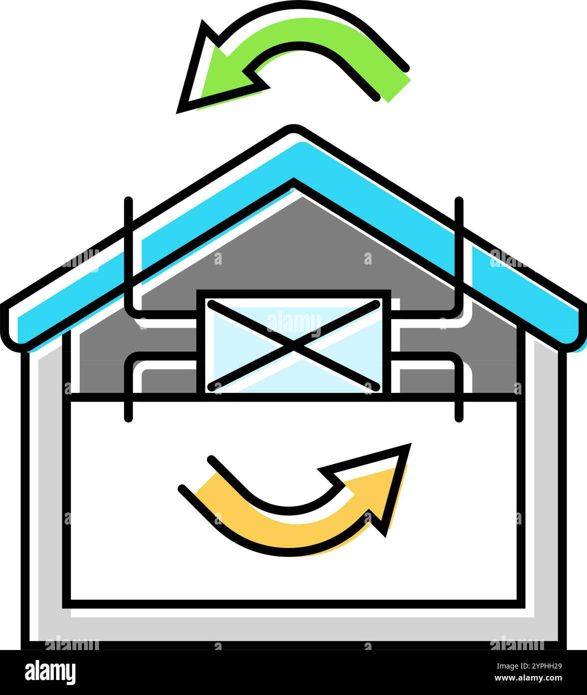 air exchange ventilation color icon vector illustration Stock Vector ...