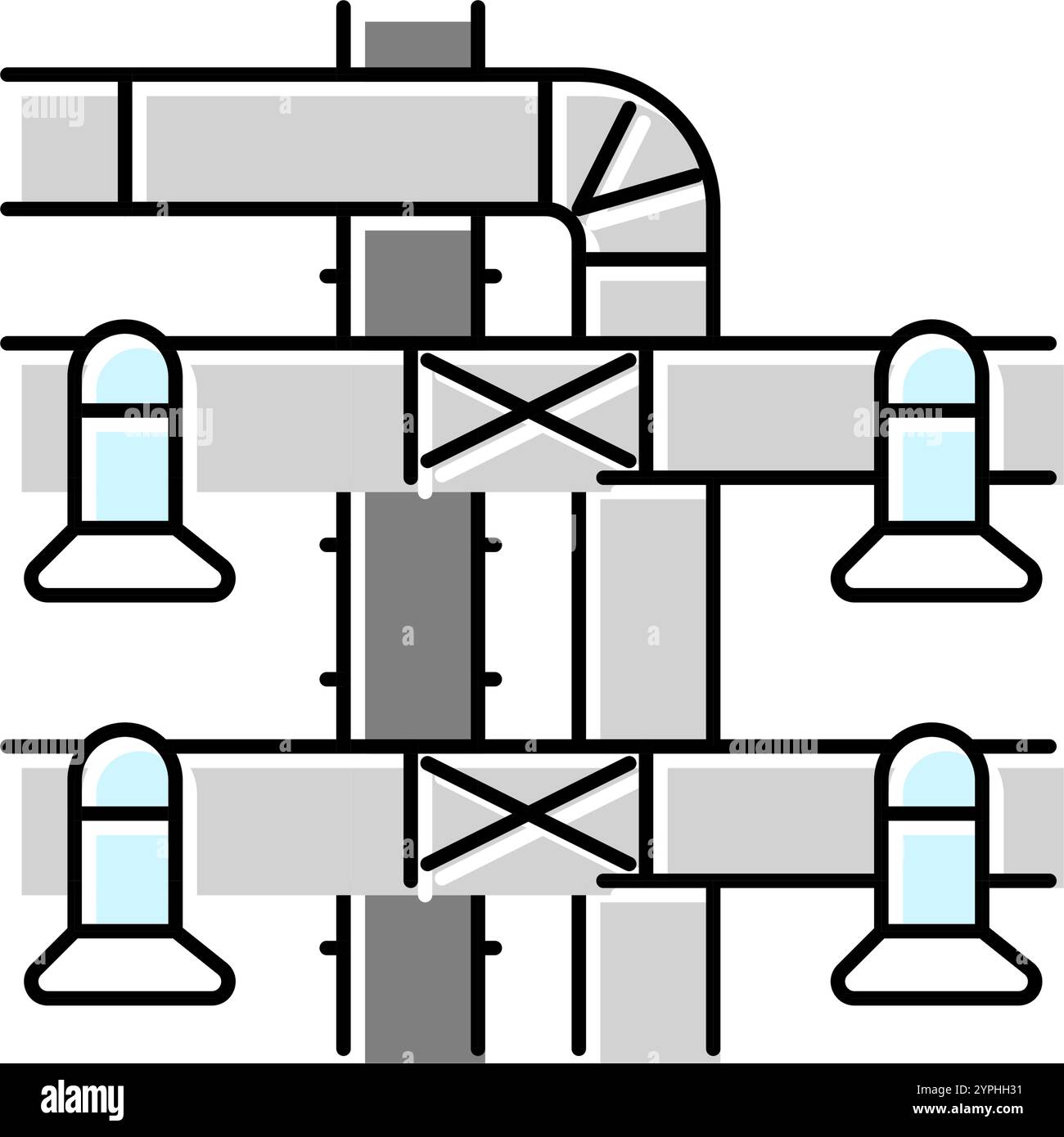 ventilation ducts color icon vector illustration Stock Vector Image ...