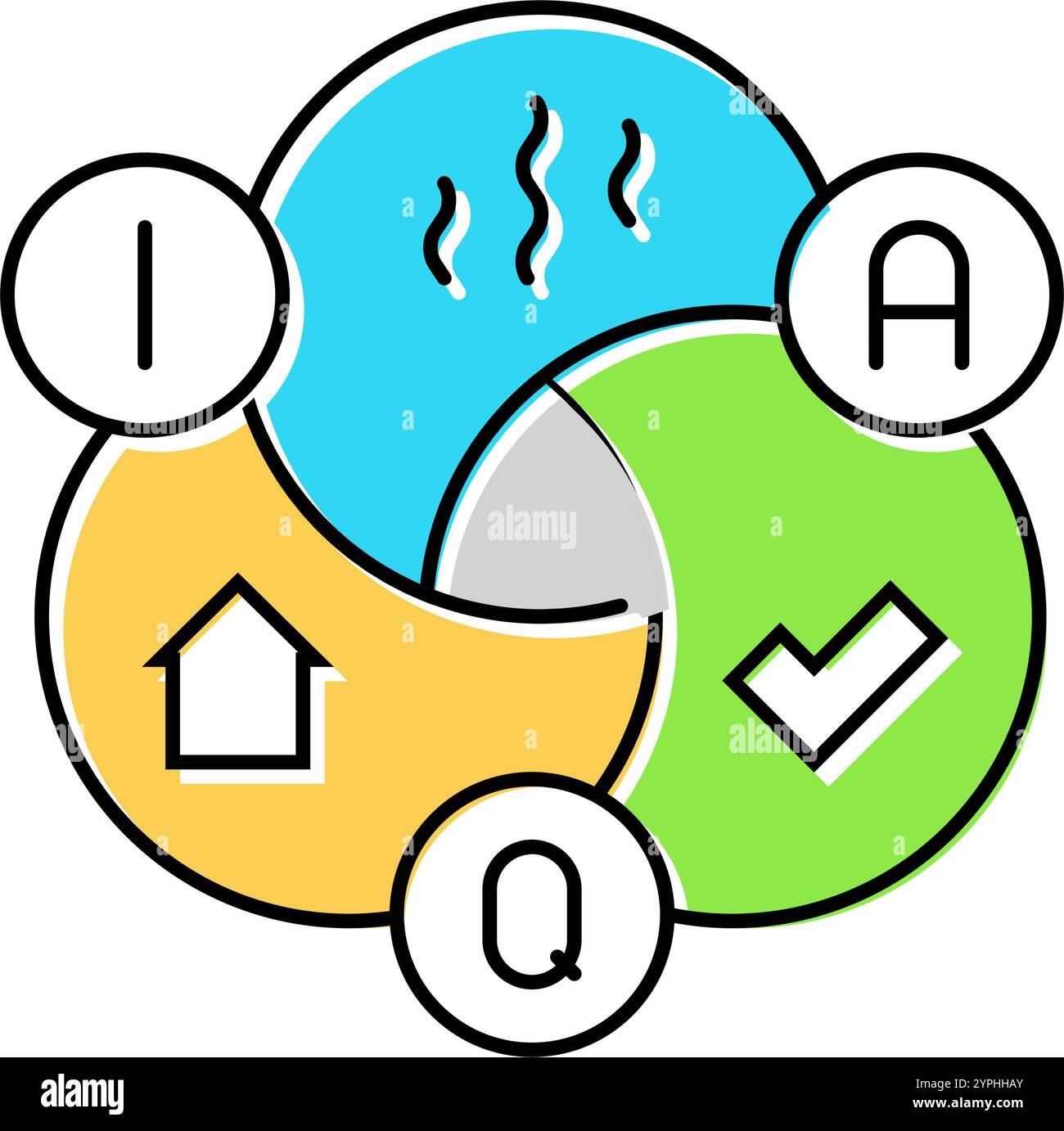 indoor air quality iaq color icon vector illustration Stock Vector ...