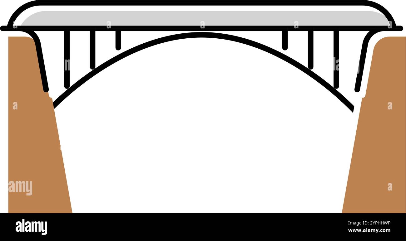 arch bridge color icon vector illustration Stock Vector Image & Art - Alamy