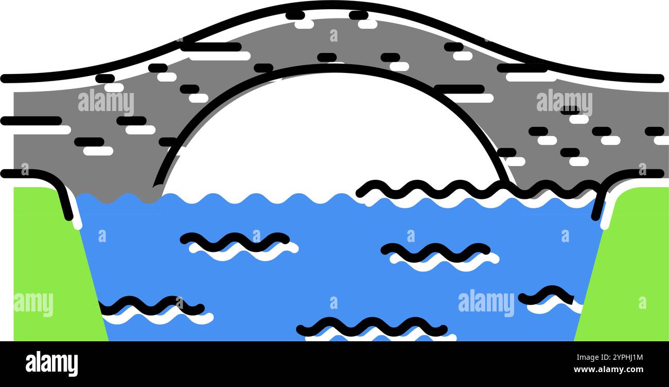 Railway girder bridge Stock Vector Images - Alamy