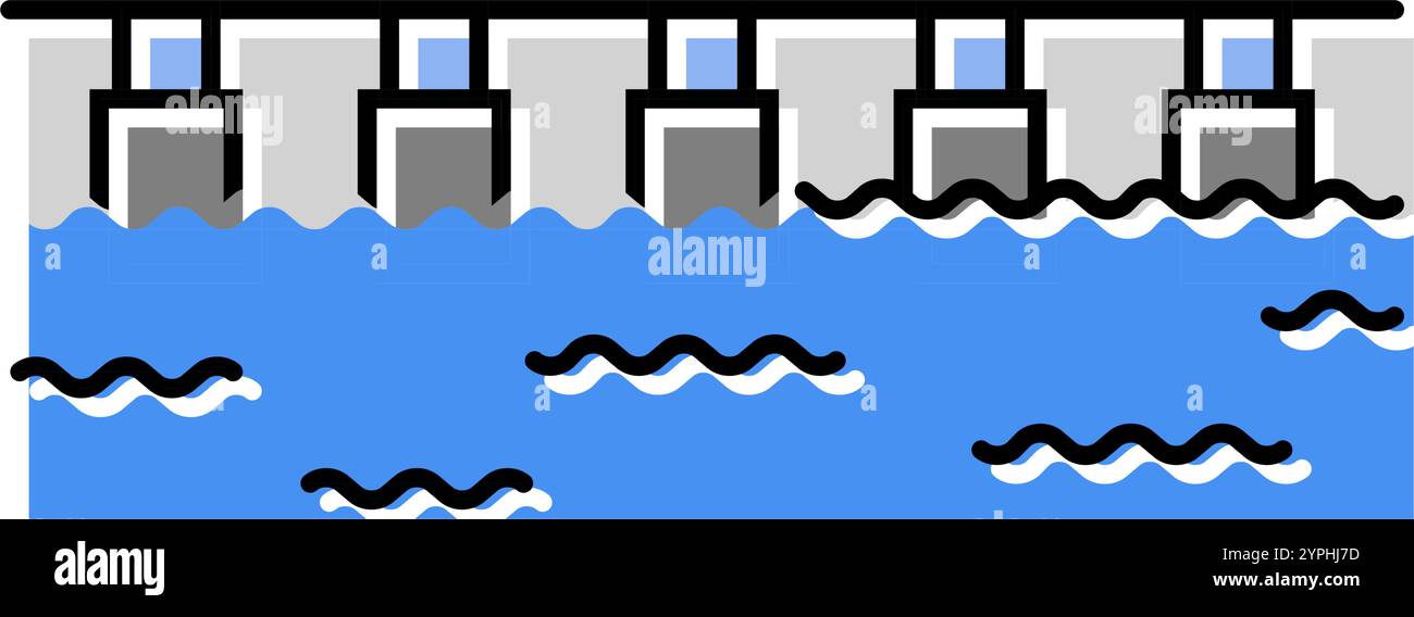 floating bridge color icon vector illustration Stock Vector Image & Art ...