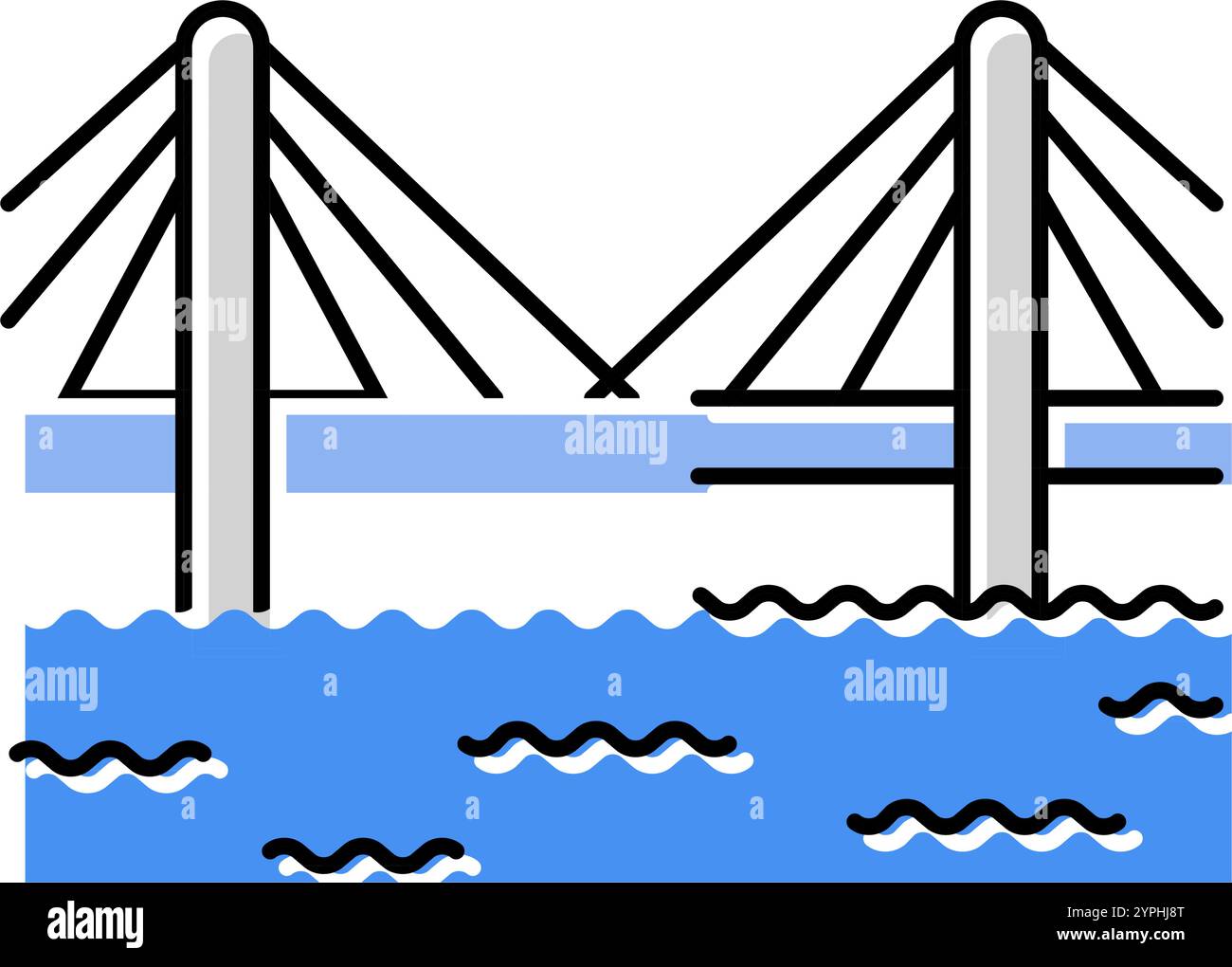 lattice bridge color icon vector illustration Stock Vector Image & Art ...
