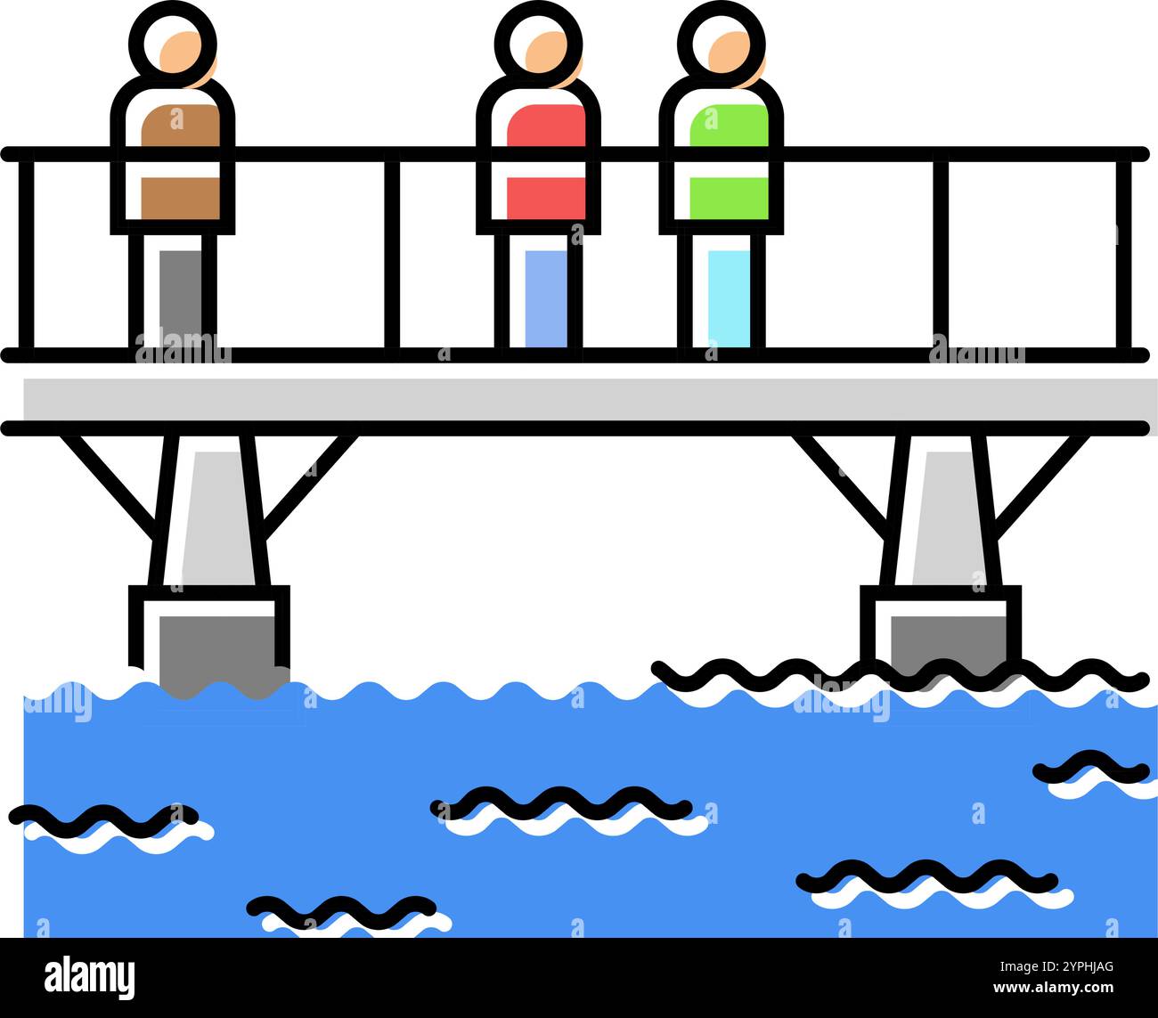 Footbridge bridge railway line Stock Vector Images - Alamy