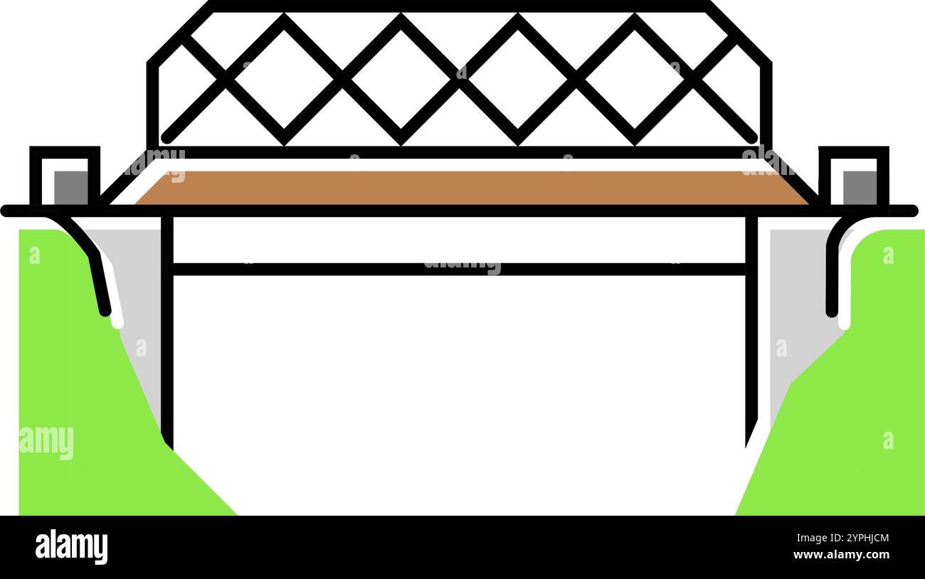wooden bridge color icon vector illustration Stock Vector Image & Art ...