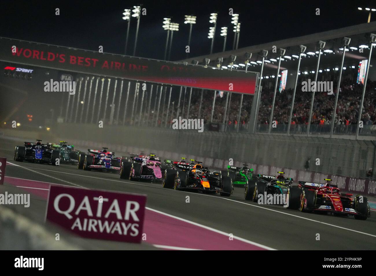 Doha, Qatar. 28th Nov, 2024. Start of Sprint Race 30.11.2024, Lusail International Circuit, Doha ...