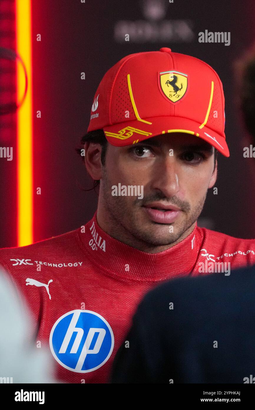 Doha, Qatar. 28th Nov, 2024. Carlos Sainz Jr. (ESP) - Scuderia Ferrari ...