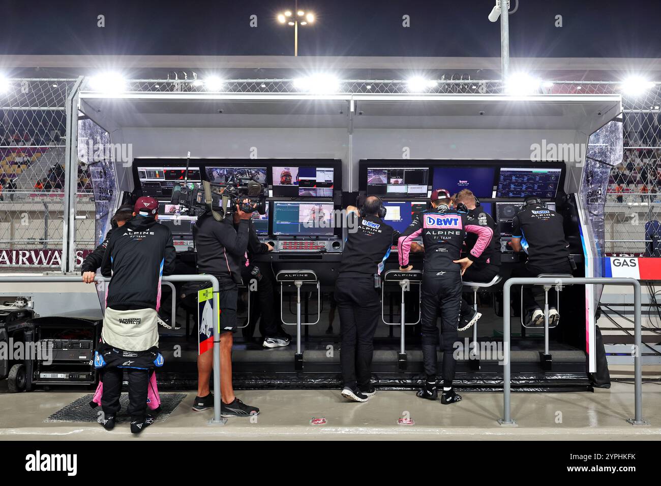 Pierre Gasly (FRA) Alpine F1 Team and Esteban Ocon (FRA) Alpine F1 Team ...