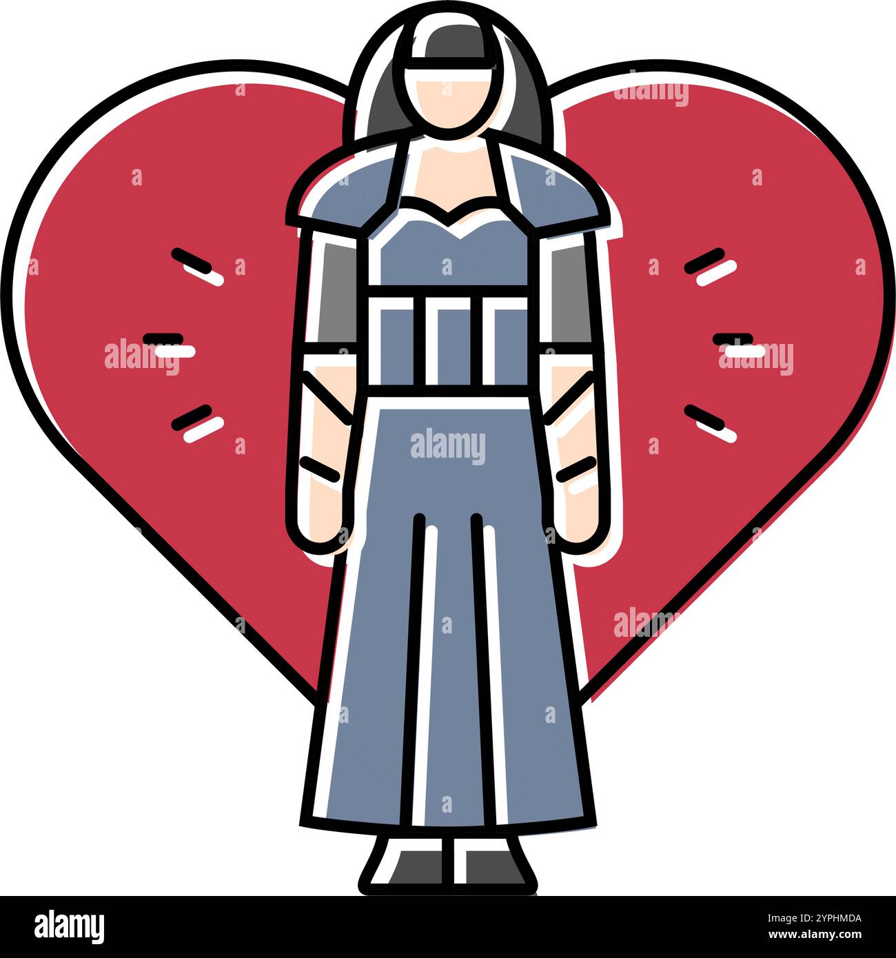 romanticism goth subculture color icon vector illustration Stock Vector ...