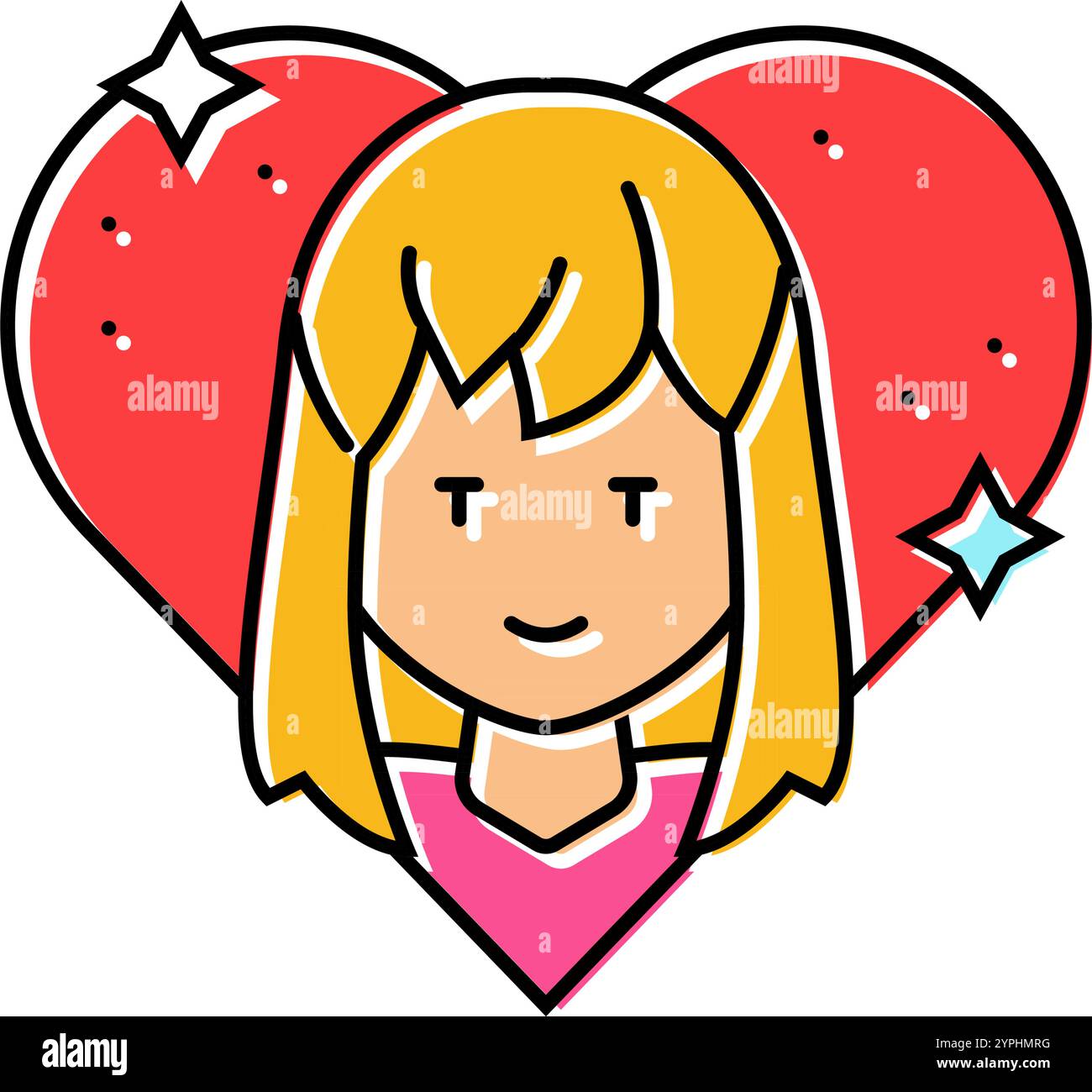 waifu otaku color icon vector illustration Stock Vector Image & Art - Alamy