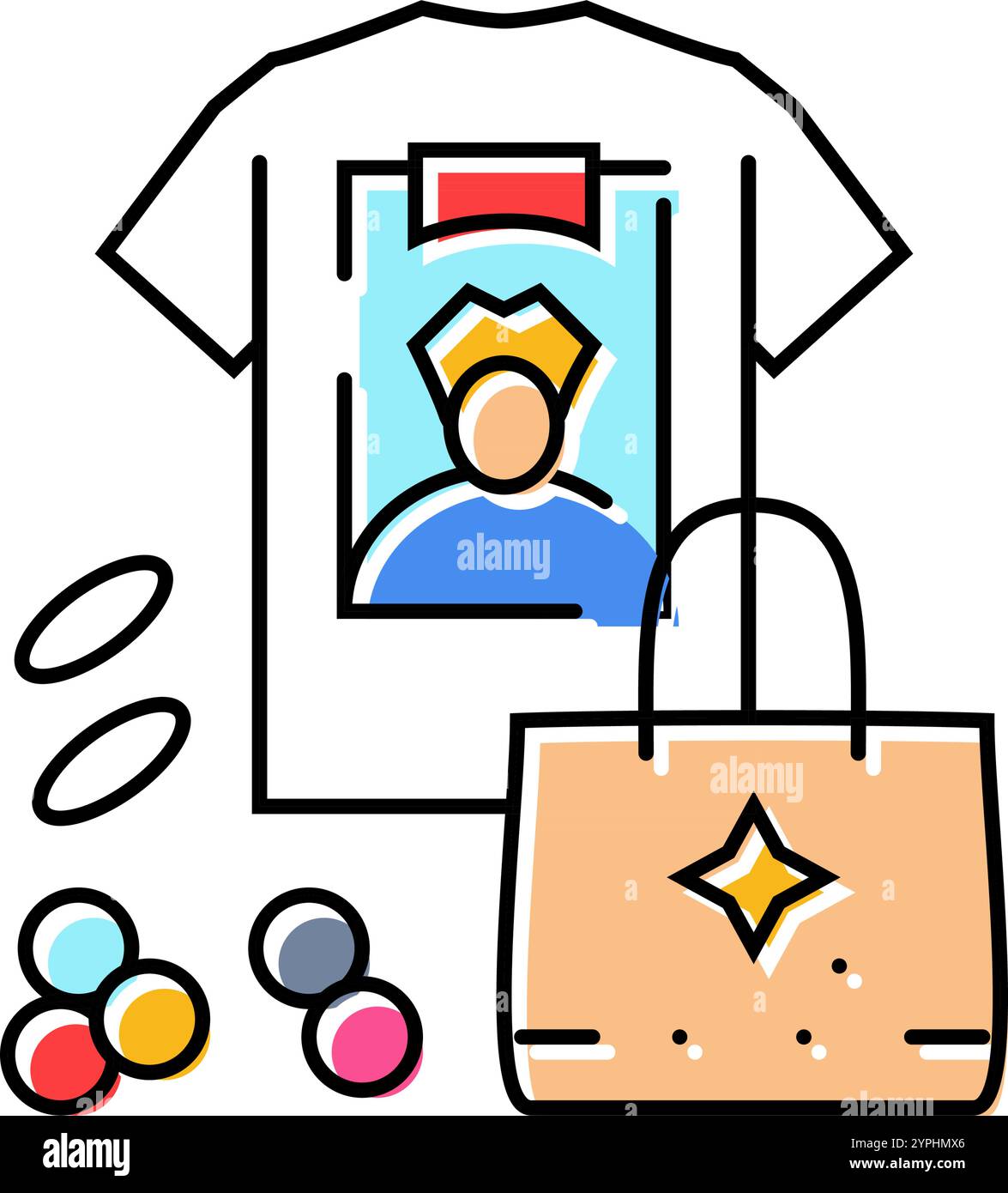 fan merchandise otaku color icon vector illustration Stock Vector Image ...