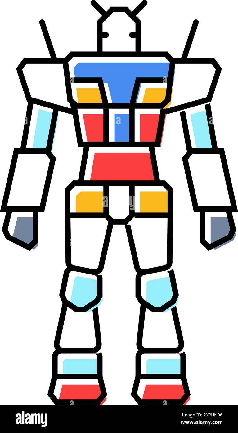 mecha otaku color icon vector illustration Stock Vector Image & Art - Alamy