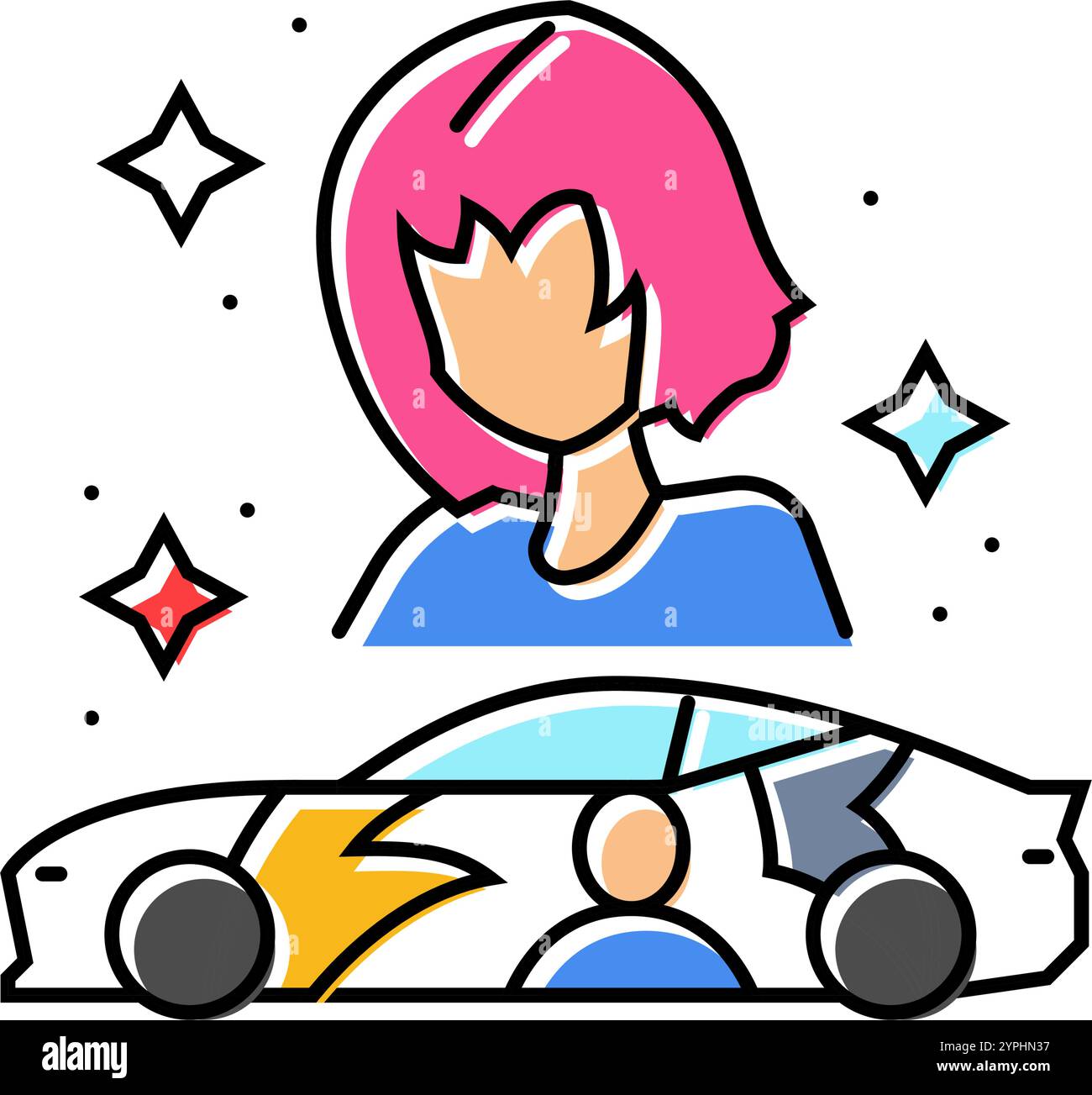 itasha otaku color icon vector illustration Stock Vector Image & Art ...