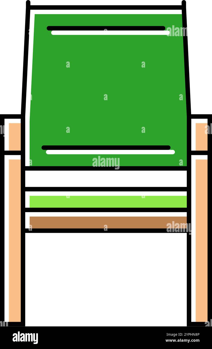patio chair outdoor furniture color icon vector illustration Stock ...
