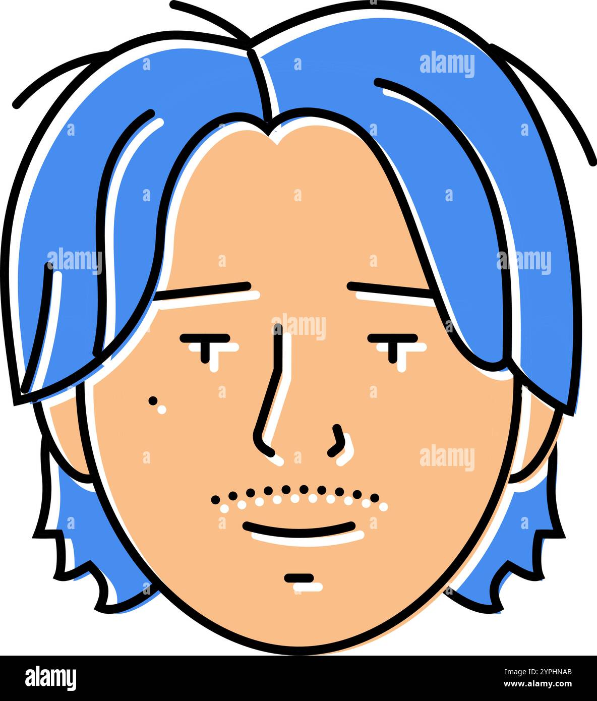 woman avatar otaku color icon vector illustration Stock Vector Image ...