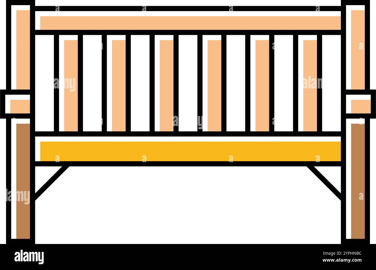 bench outdoor furniture color icon vector illustration Stock Vector ...