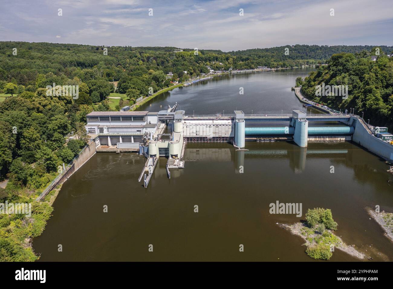The Baldeney hydropower plant and dam is a run-of-river power plant in ...