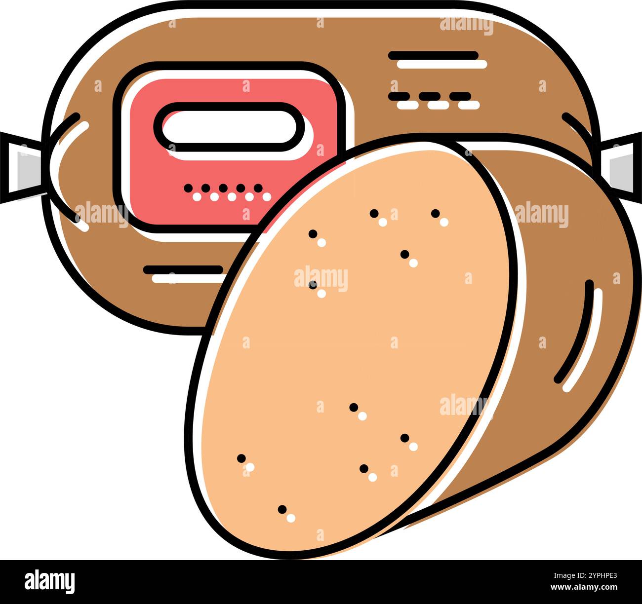 liver sausage meat color icon vector illustration Stock Vector Image ...
