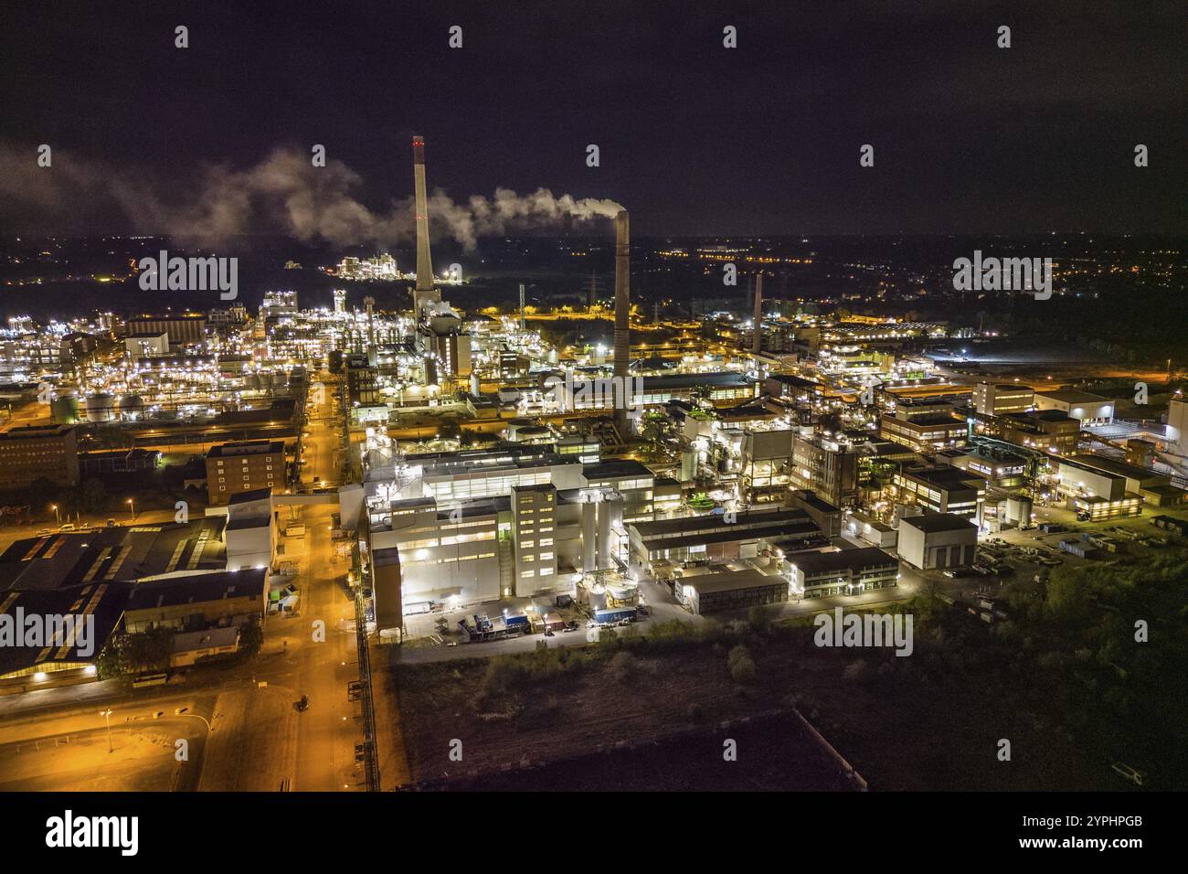 CHEMPARK in Krefeld, North rhine westphalia, is one of three industrial ...
