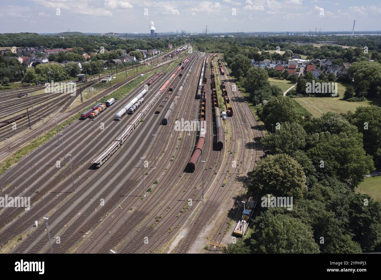 The marshalling yard and passenger station in the city of Oberhausen ...
