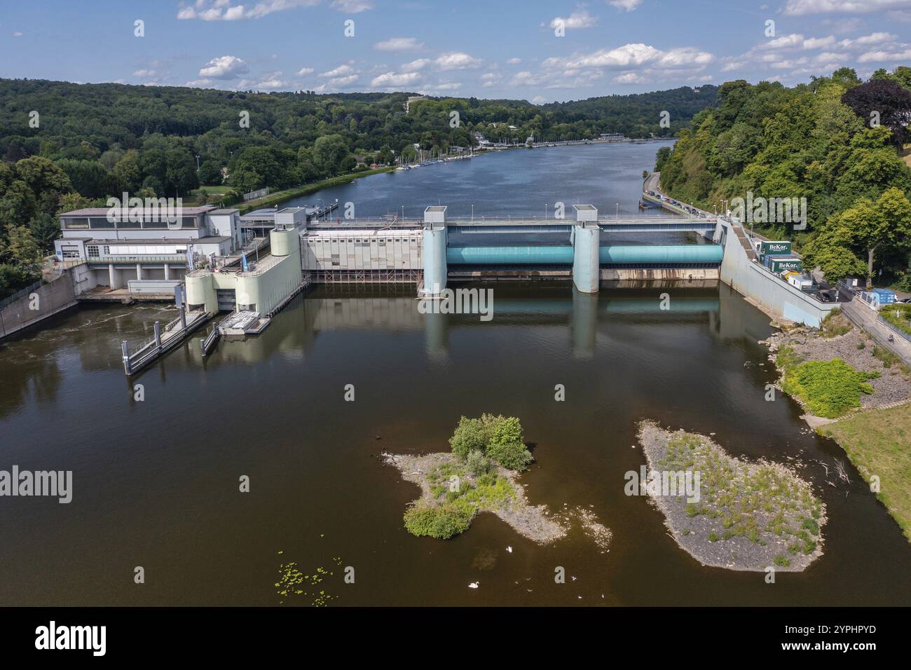The Baldeney hydropower plant and dam is a run-of-river power plant in ...