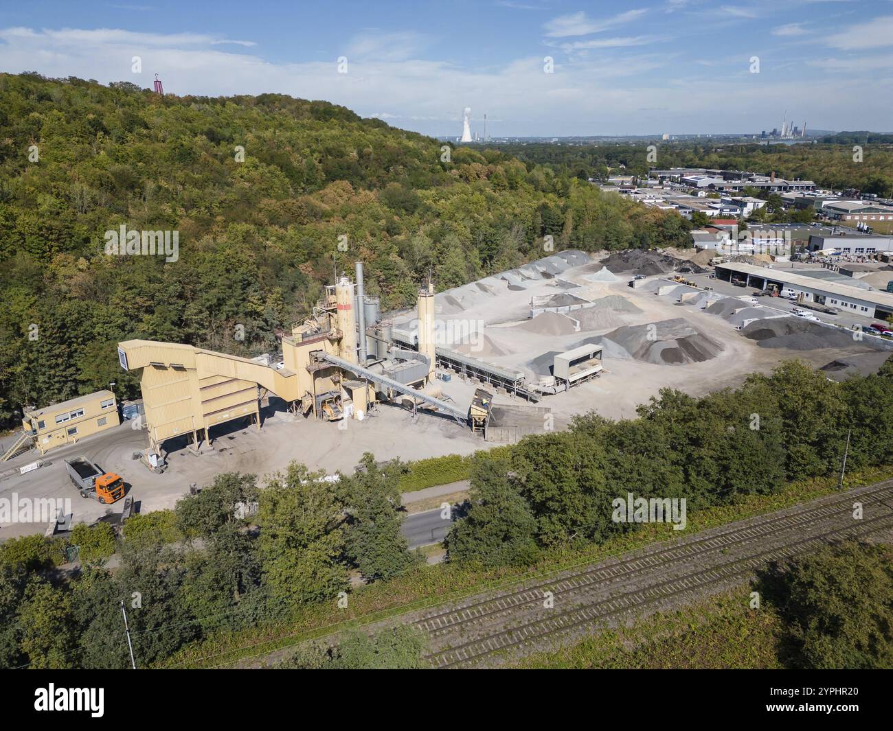 A quarry (hard stone plant) in North Rhine-Westphalia. It produces a ...