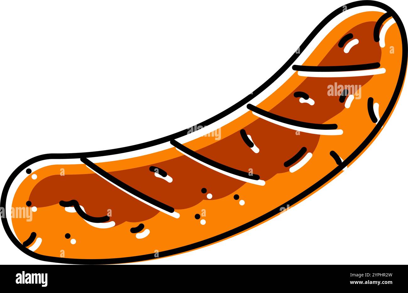 smoked sausage meat color icon vector illustration Stock Vector Image ...